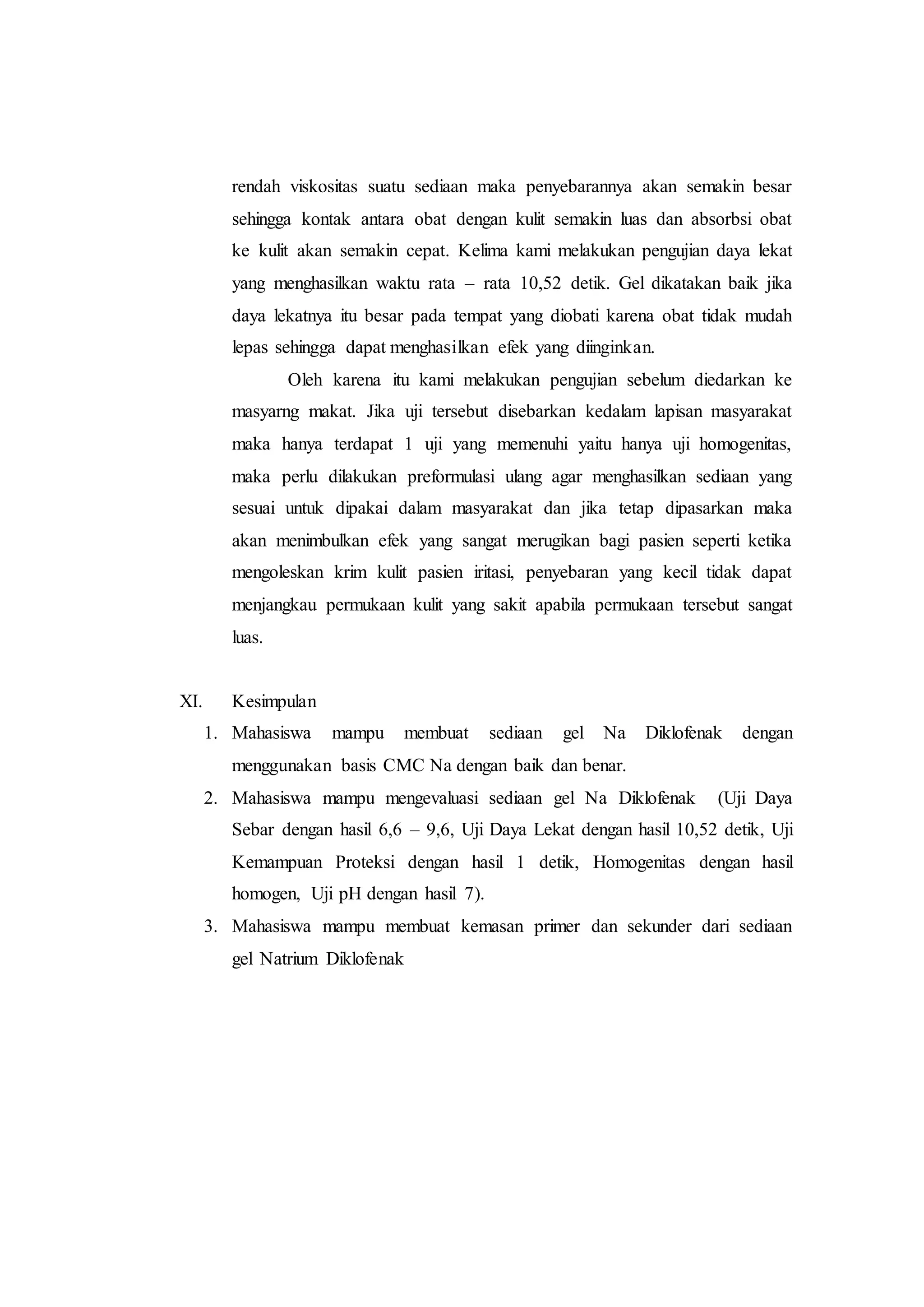 Laporan resmi gel natrium diklofenak | DOCX