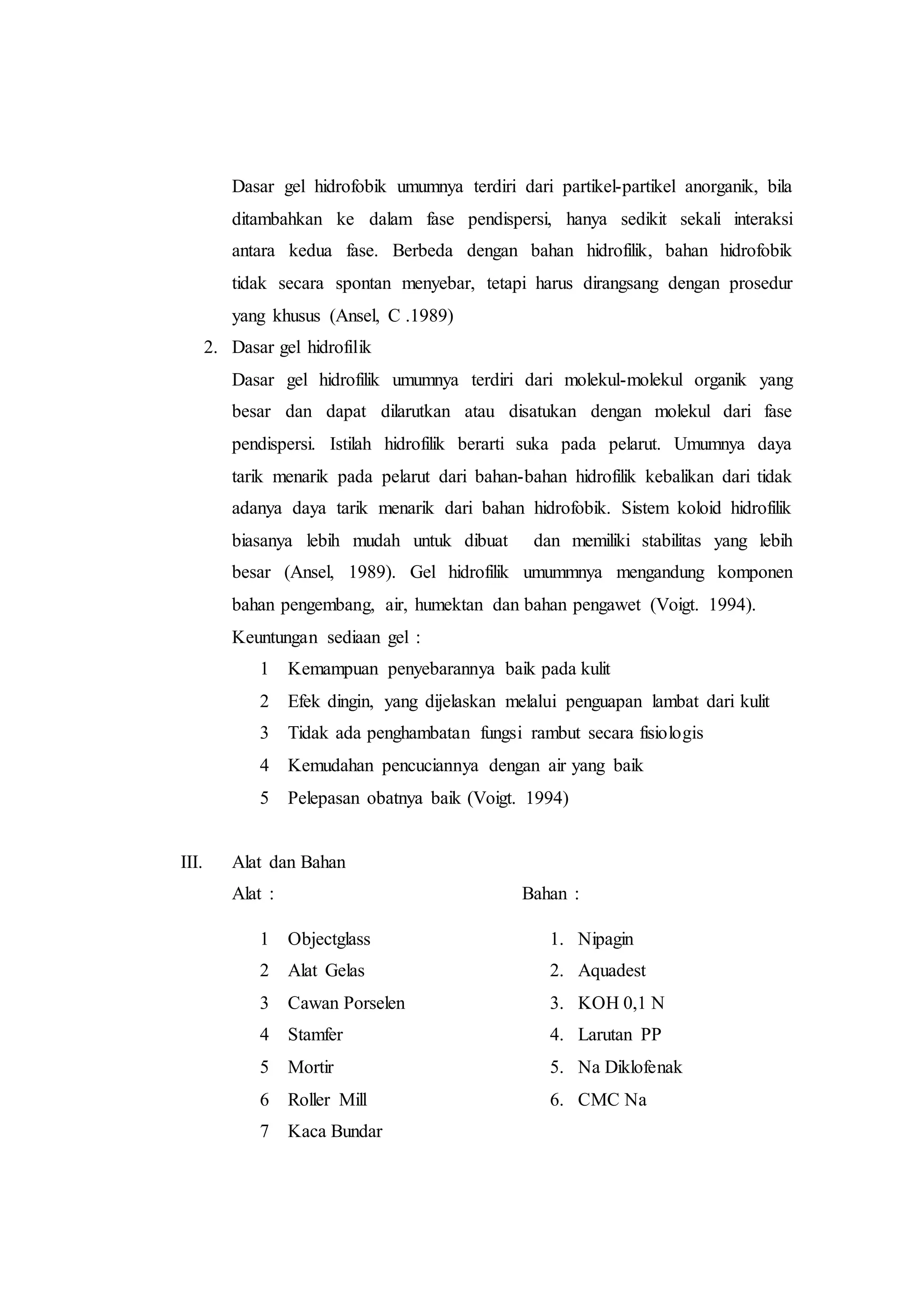 Laporan resmi gel natrium diklofenak | DOCX