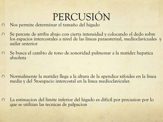 exploración de hígado | PPTX
