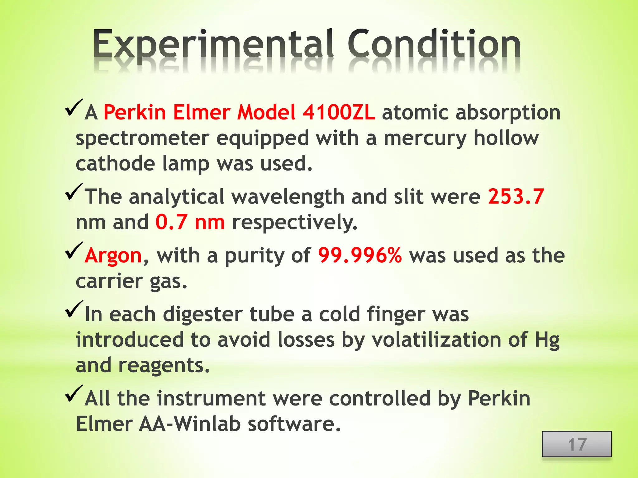 Hg analysis from the fish and their effect on human life by using Cold ...
