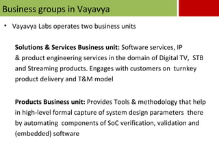 Vayavya labs overview | PPT