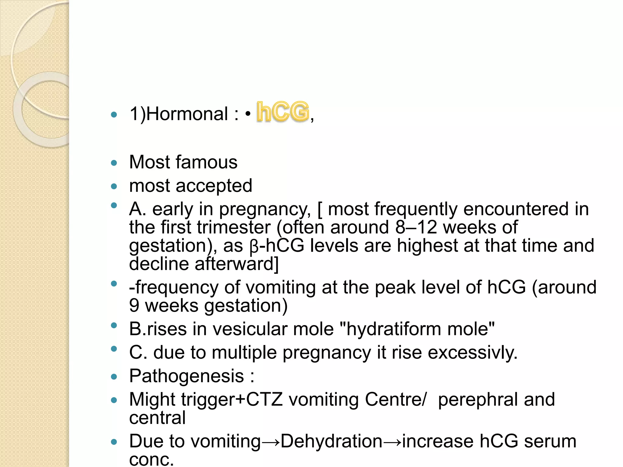 Hyperemesis Gravedarum causes -pathophysiology - complication | PPT