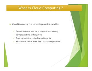 Cloud computing & Security presentation | PDF