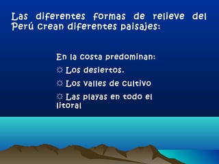 HGE RELIEVE PERUANO 1° Profesor Carlos Retamozo | PPT