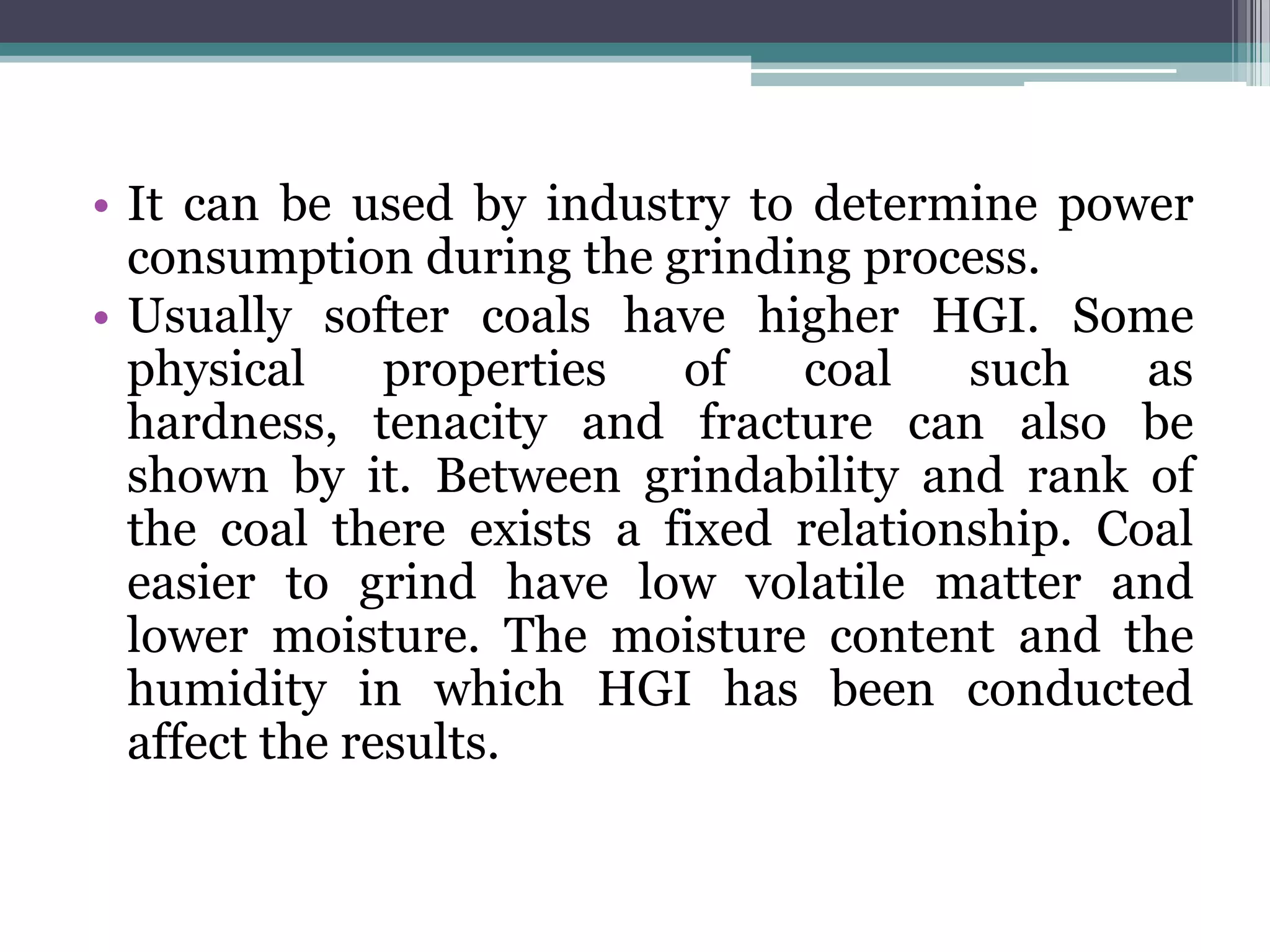 Hardgrove grindability index (HGI) | PPTX