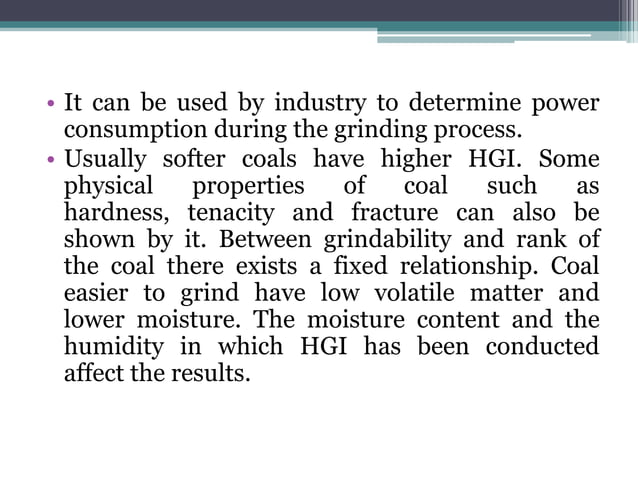 Hardgrove grindability index (HGI) | PPTX | Indoor Environmental ...
