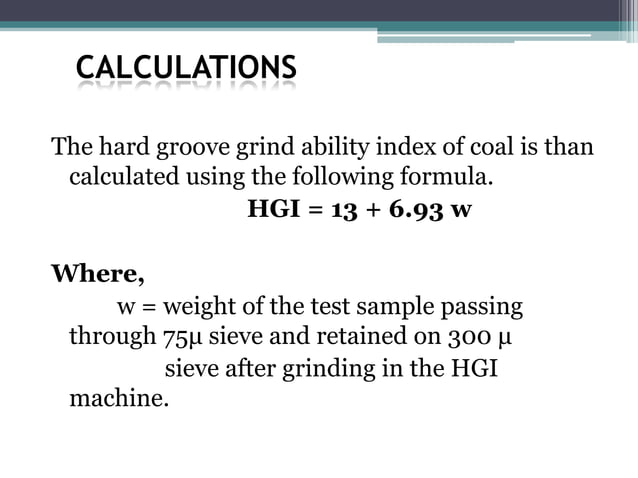 Hardgrove grindability index (HGI) | PPTX | Indoor Environmental ...