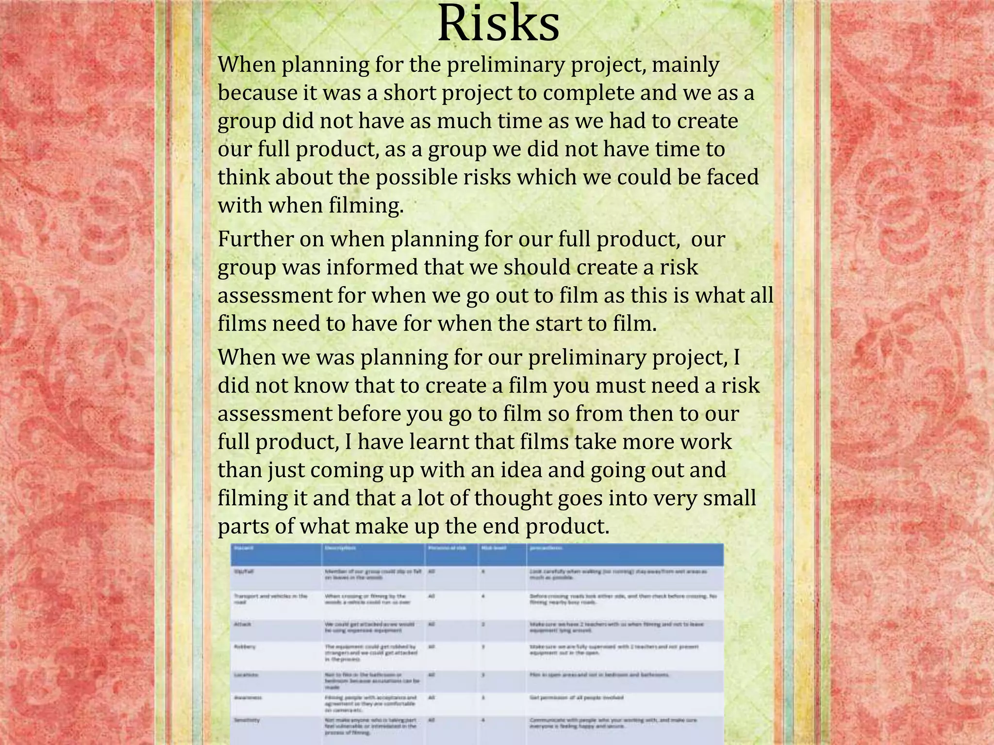 preliminary task | PPTX