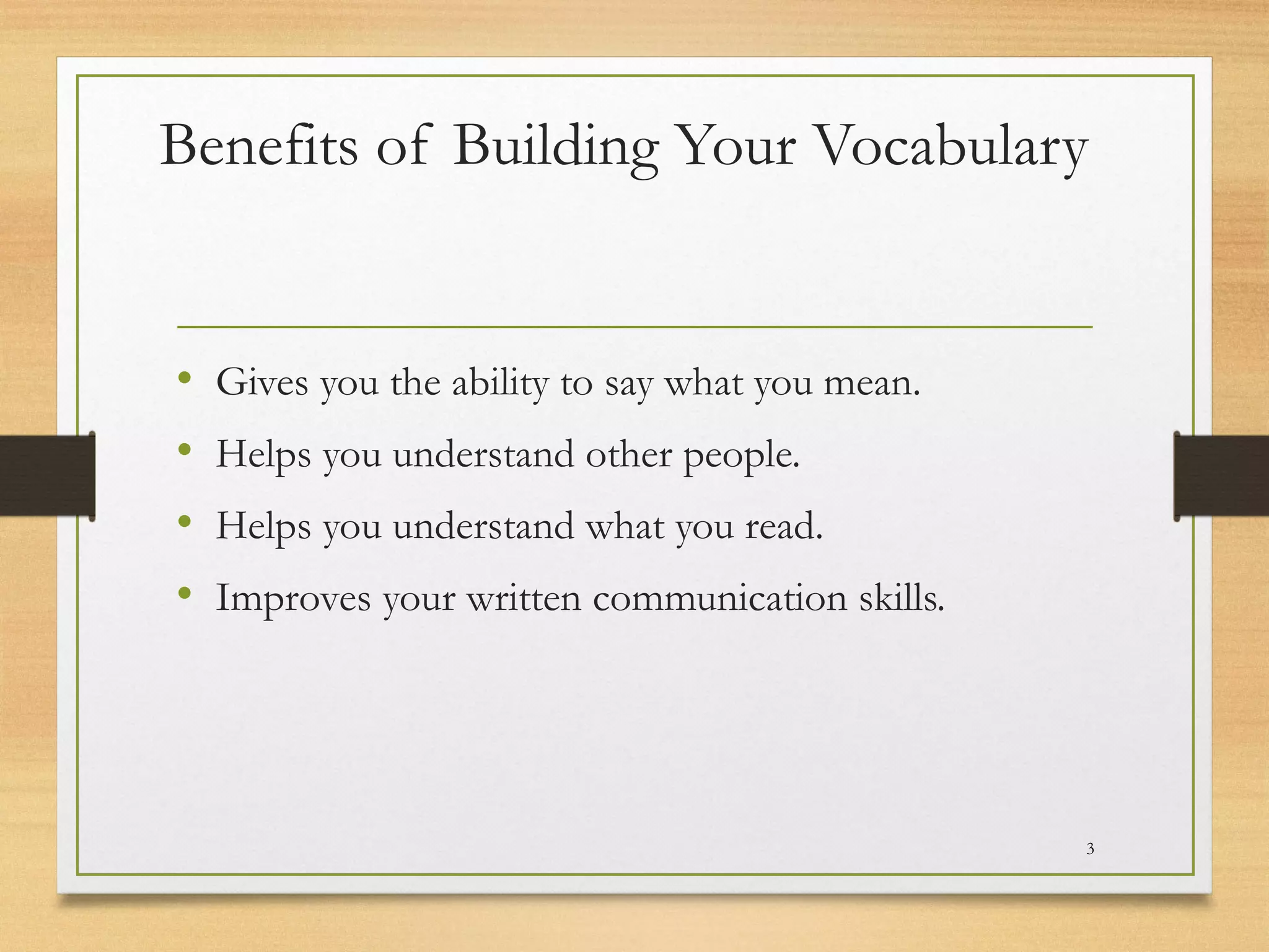 Learning vocabulary | PPT