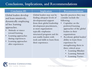 How Global Leaders Develop: Implications for Practice | PDF