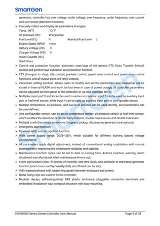 HGM410N MANUAL CONTROL PARA PLANTA ELECTRICA | PDF