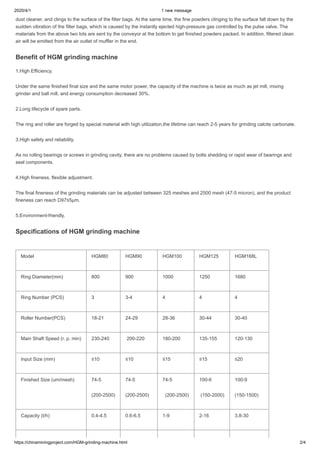 Hgm grinding machine | PDF