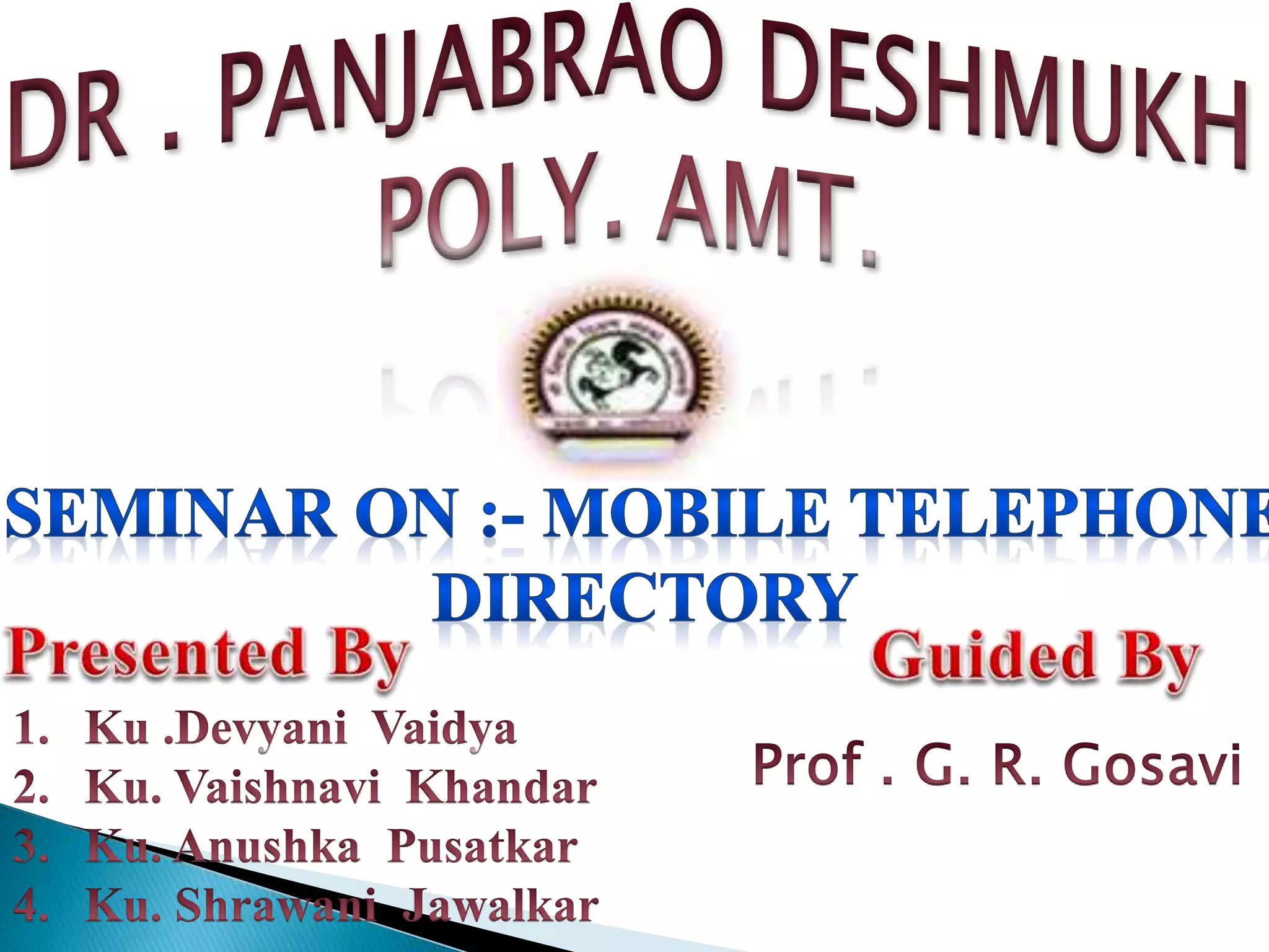 Seminar on telephone directory | PPT