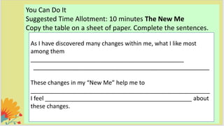 homeroom Guidance, best in me, a grade 6 lesson | PPTX