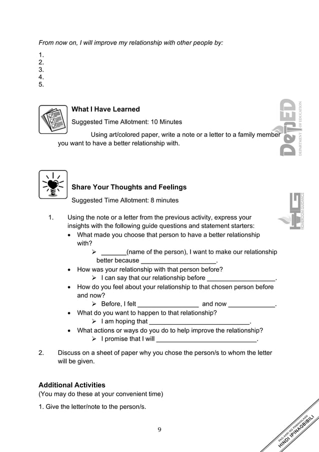 Hgp 11 module 2 | PDF | Parenting | Family and Relationships