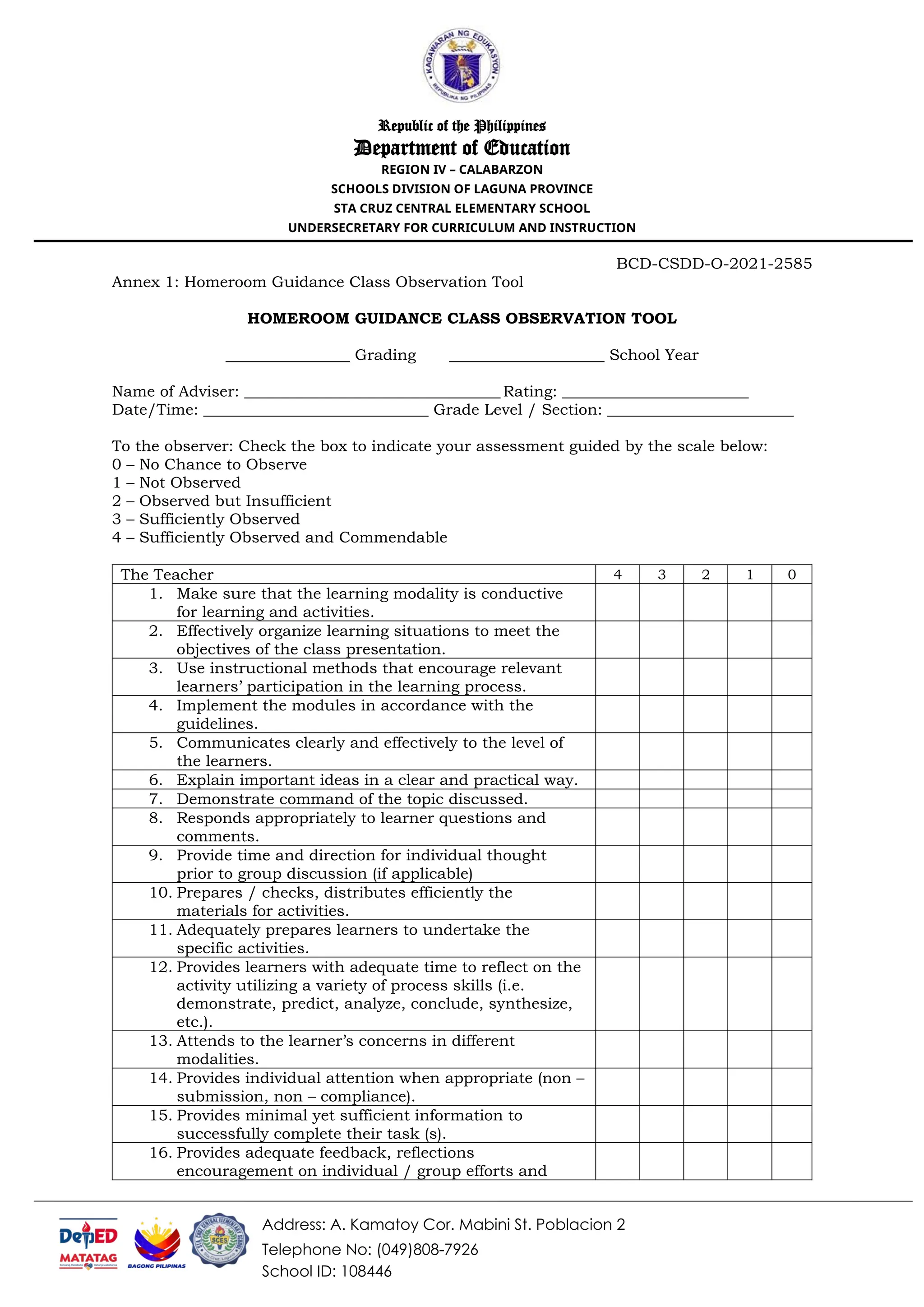 Homeroom Guidance Program Observation Tool.docx