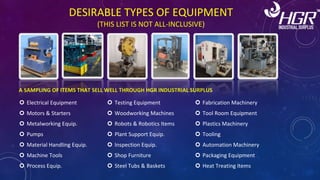 HGR Industrial Surplus 2018 Company Overview | PPTX
