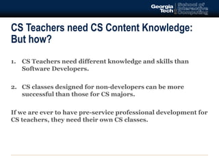 Harvard Graduate School Education: teaching cs to teachers | PPTX