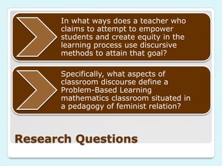 Revealing Dialogue in a Problem-Based Mathematics Classroom | PPT