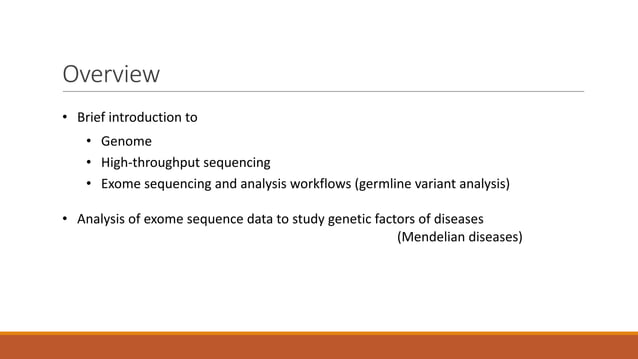 Exome sequence analysis | PDF