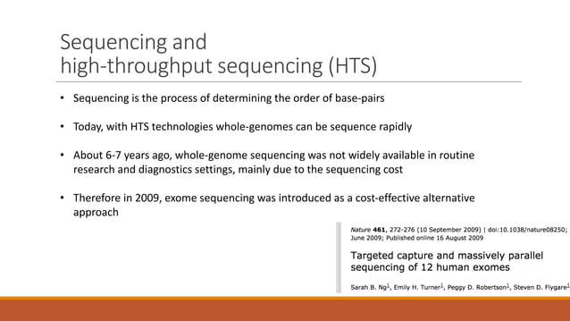 Exome sequence analysis | PDF