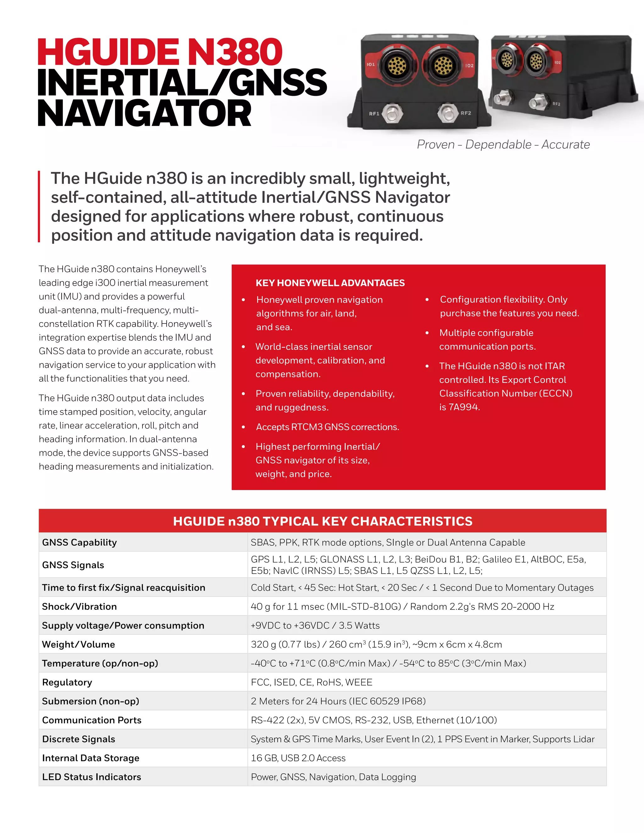 HGuide n380 Inertial Navigation System | PDF