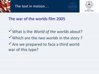 Hg wells the war of the worlds | PPT