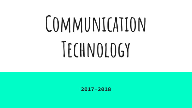 Communication technology pathway | PPT