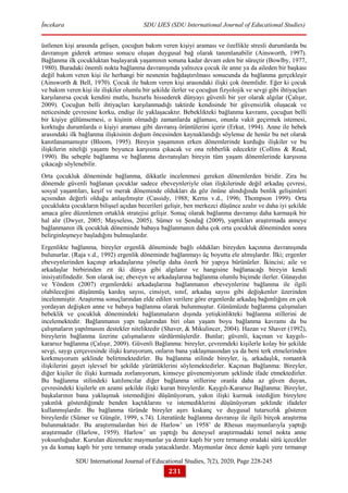 Ergenlerde Duygusal Öz Yeterlik ile Üç Boyutlu Bağlanma Arasındaki ...
