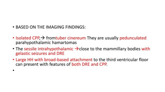 hypothalamic hamartoma | PPTX