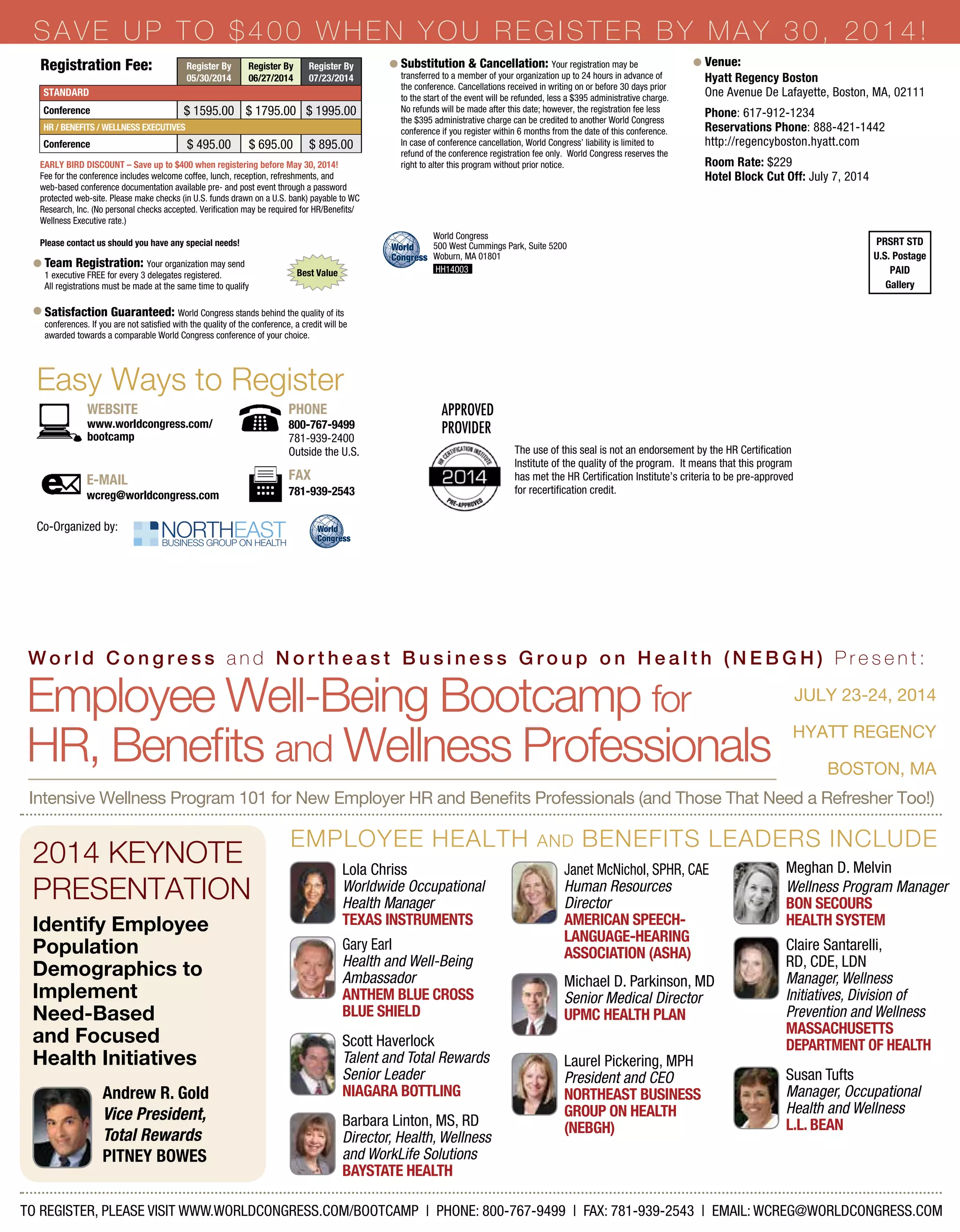 THe Employee Well-Being Bootcamp for HR, Benefits and Wellness ...