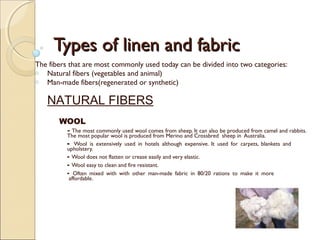 LINEN AND FABRIC | PPT