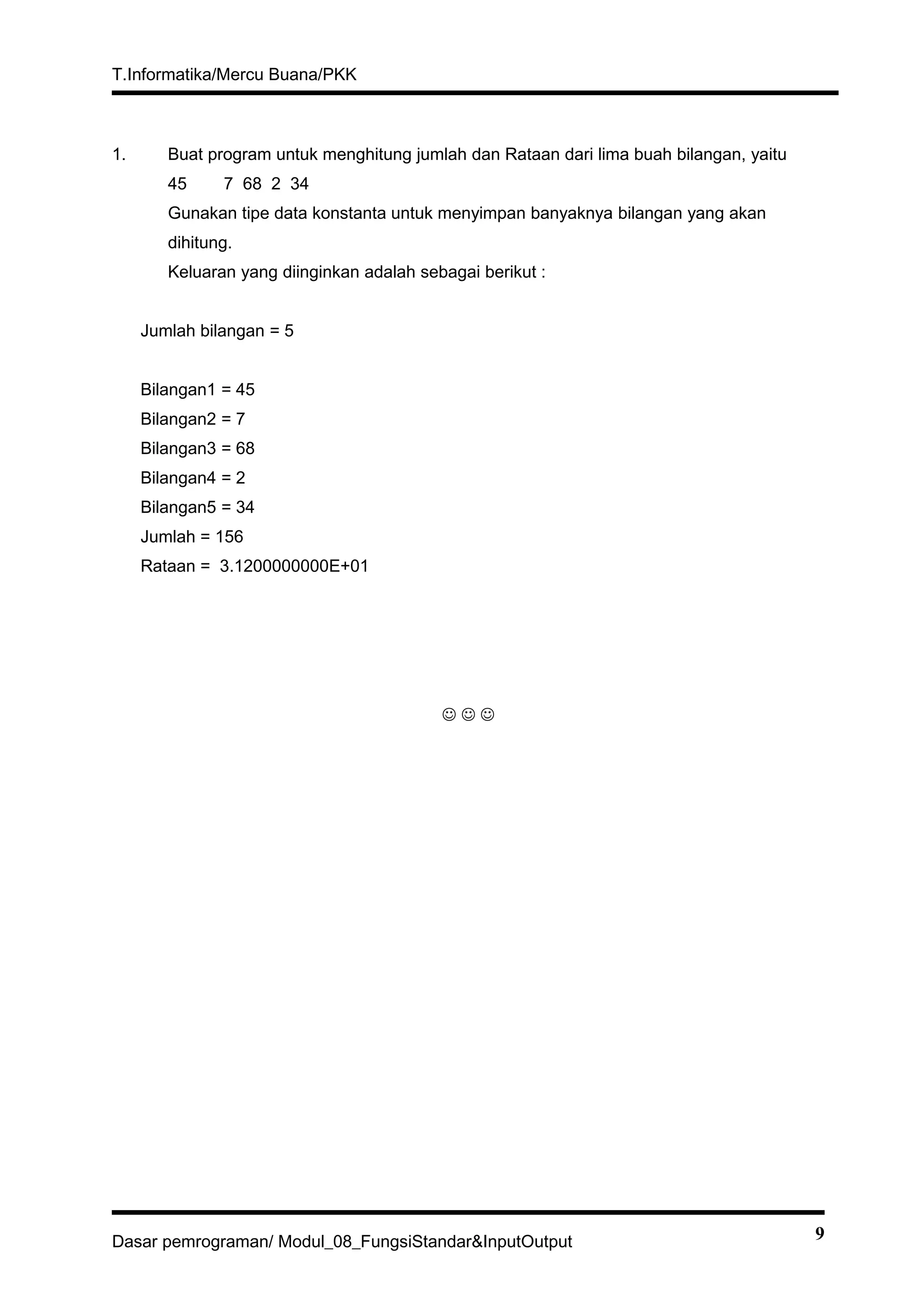 Dasar Pemrograman materi kuliah | PDF