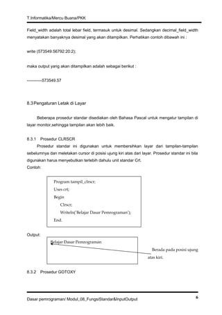 Dasar Pemrograman materi kuliah | PDF