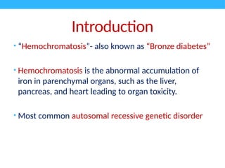 Hhemochromatosis in the liver سمنار.pptx