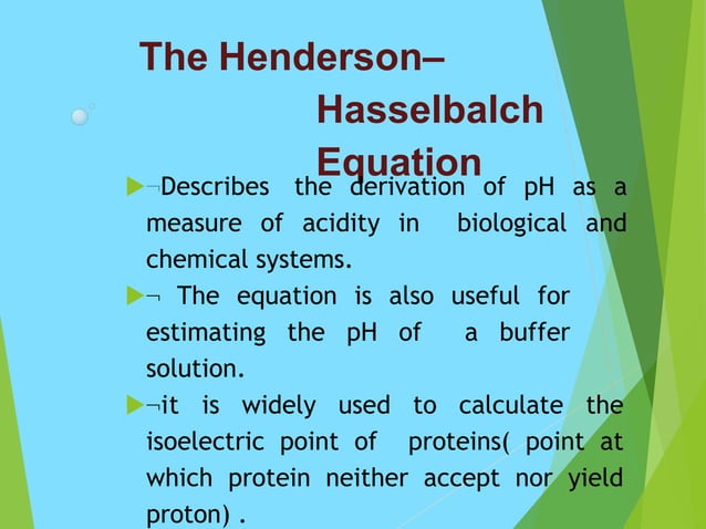HH equation | PPTX | Chemistry | Science