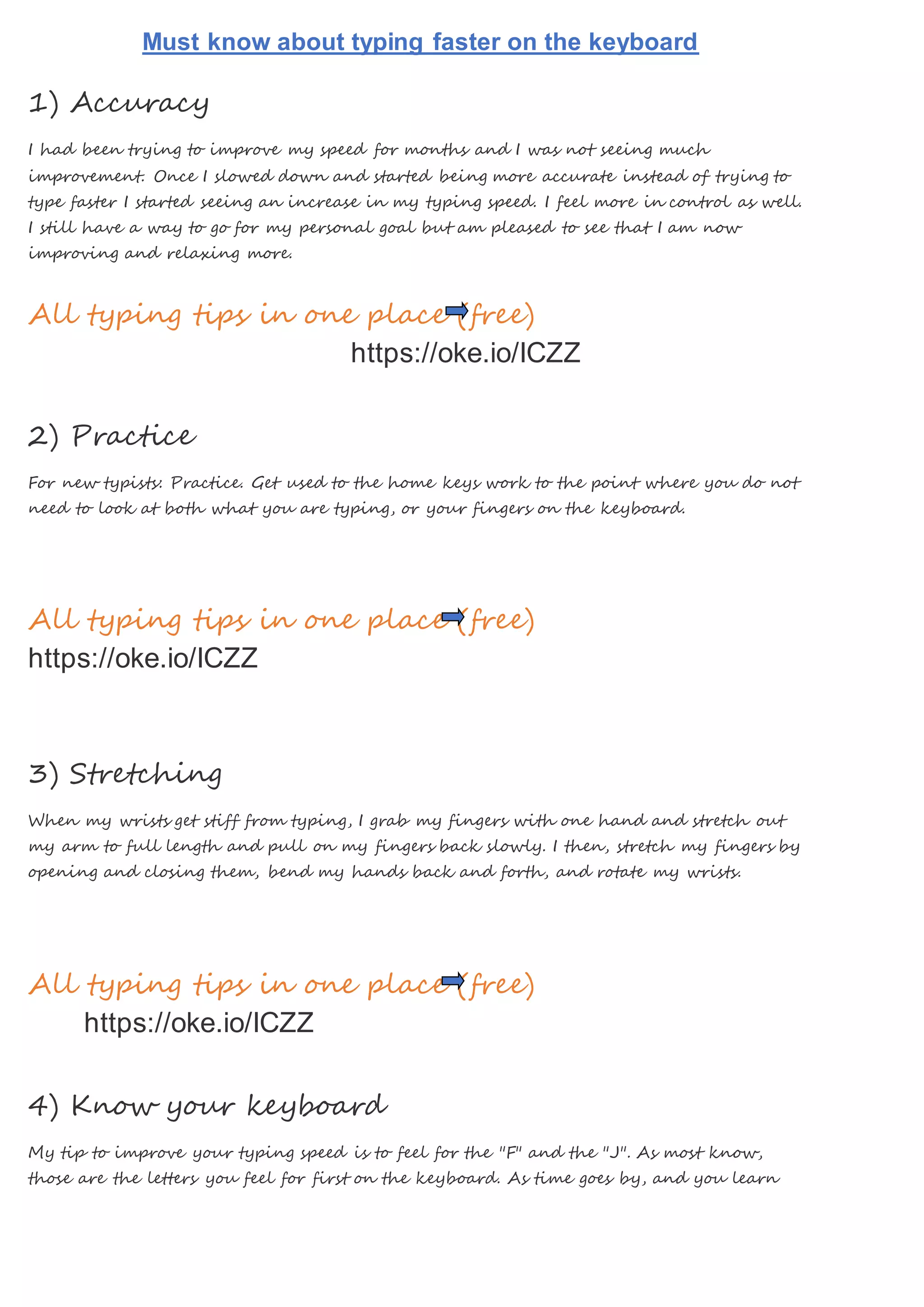 Must know about typing faster on the keyboard | DOCX
