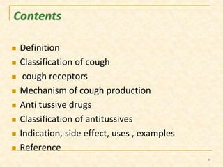antitussive drugs, uses, lists, sideffect and many more | PPTX | Lung ...