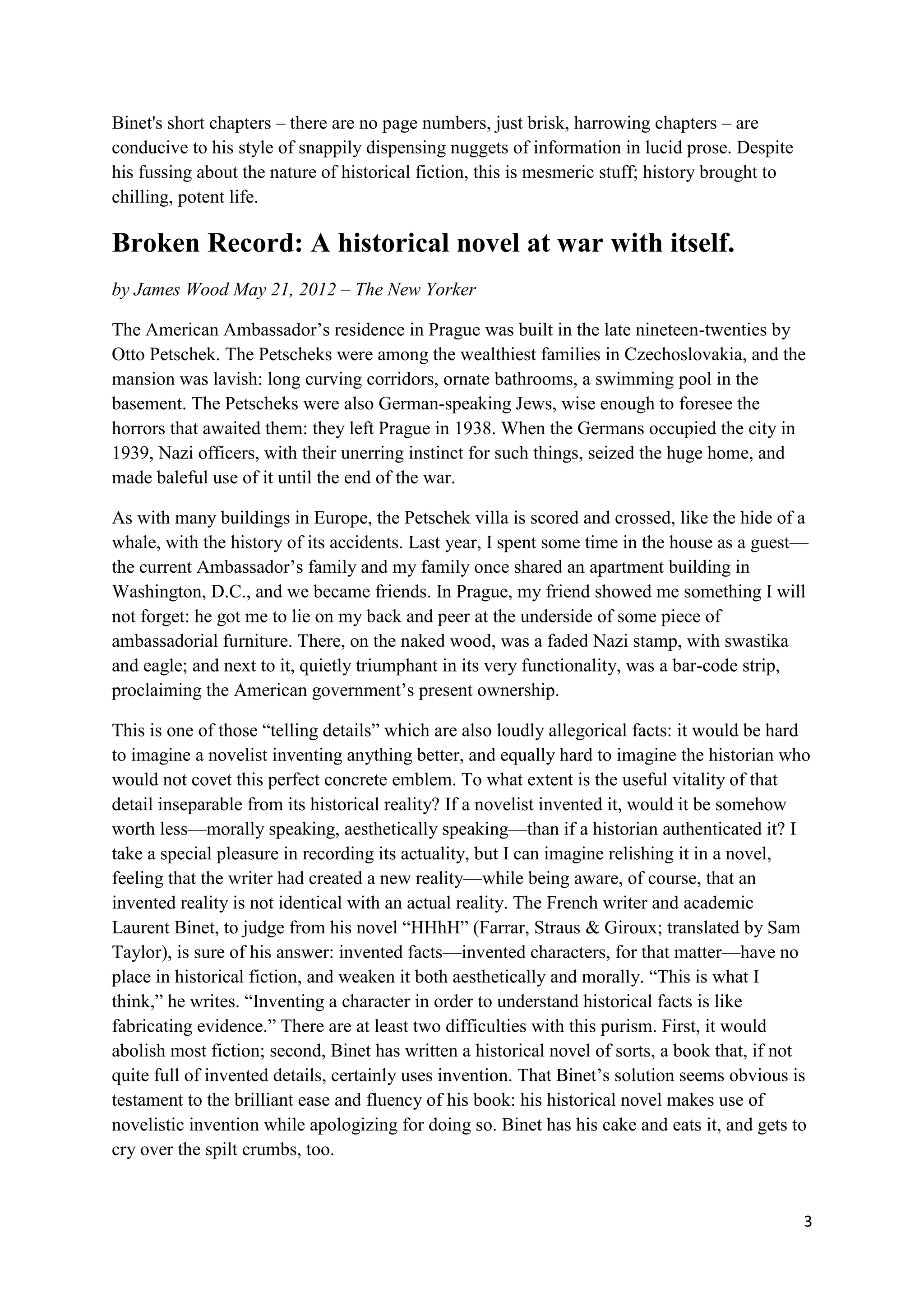 HHhH Study Guide | DOCX