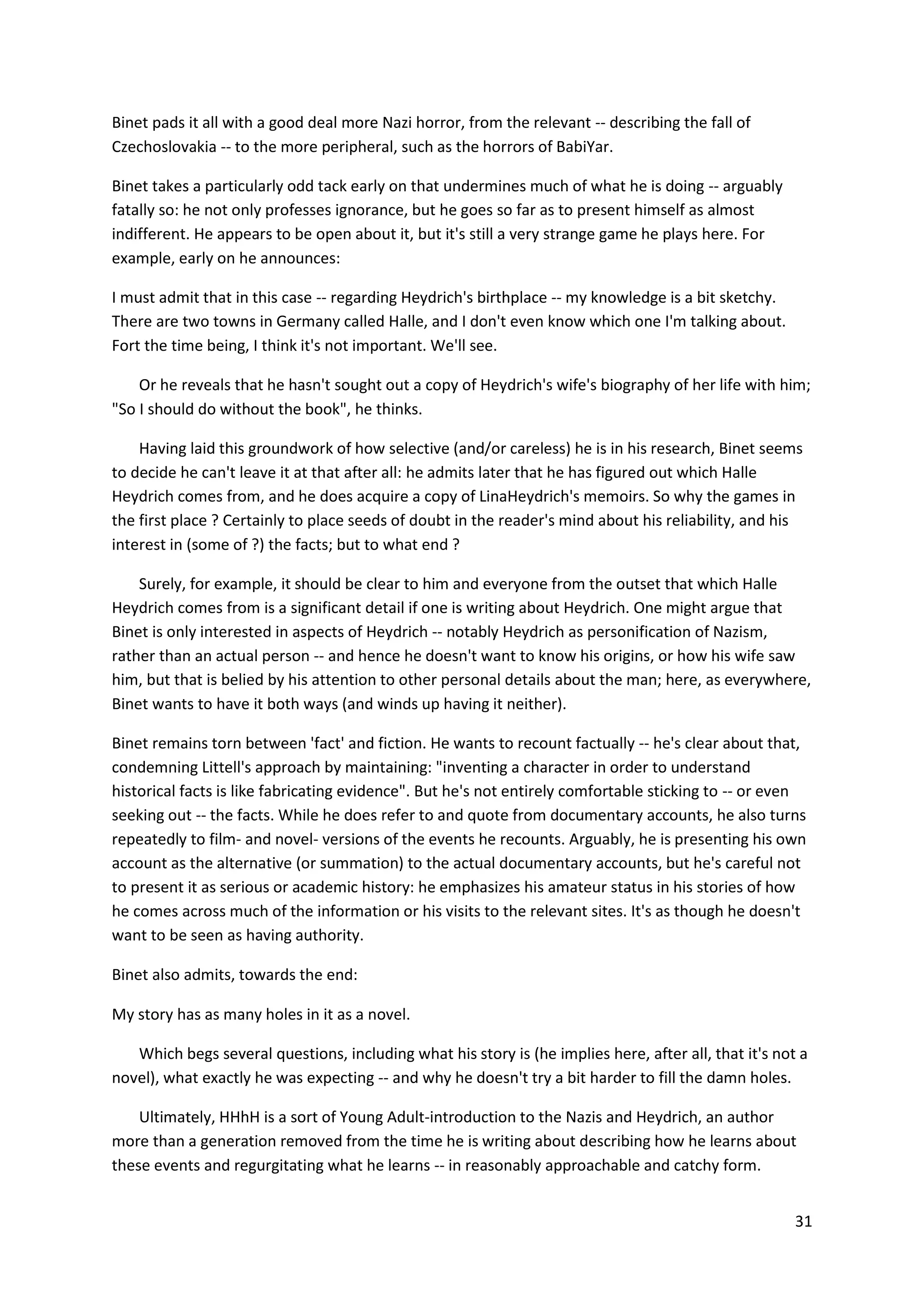 HHhH Study Guide | DOCX