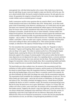 HHhH Study Guide | DOCX