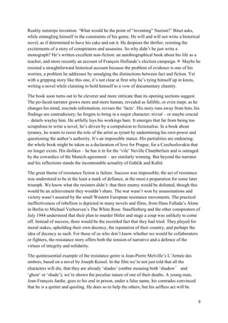 HHhH Study Guide | DOCX