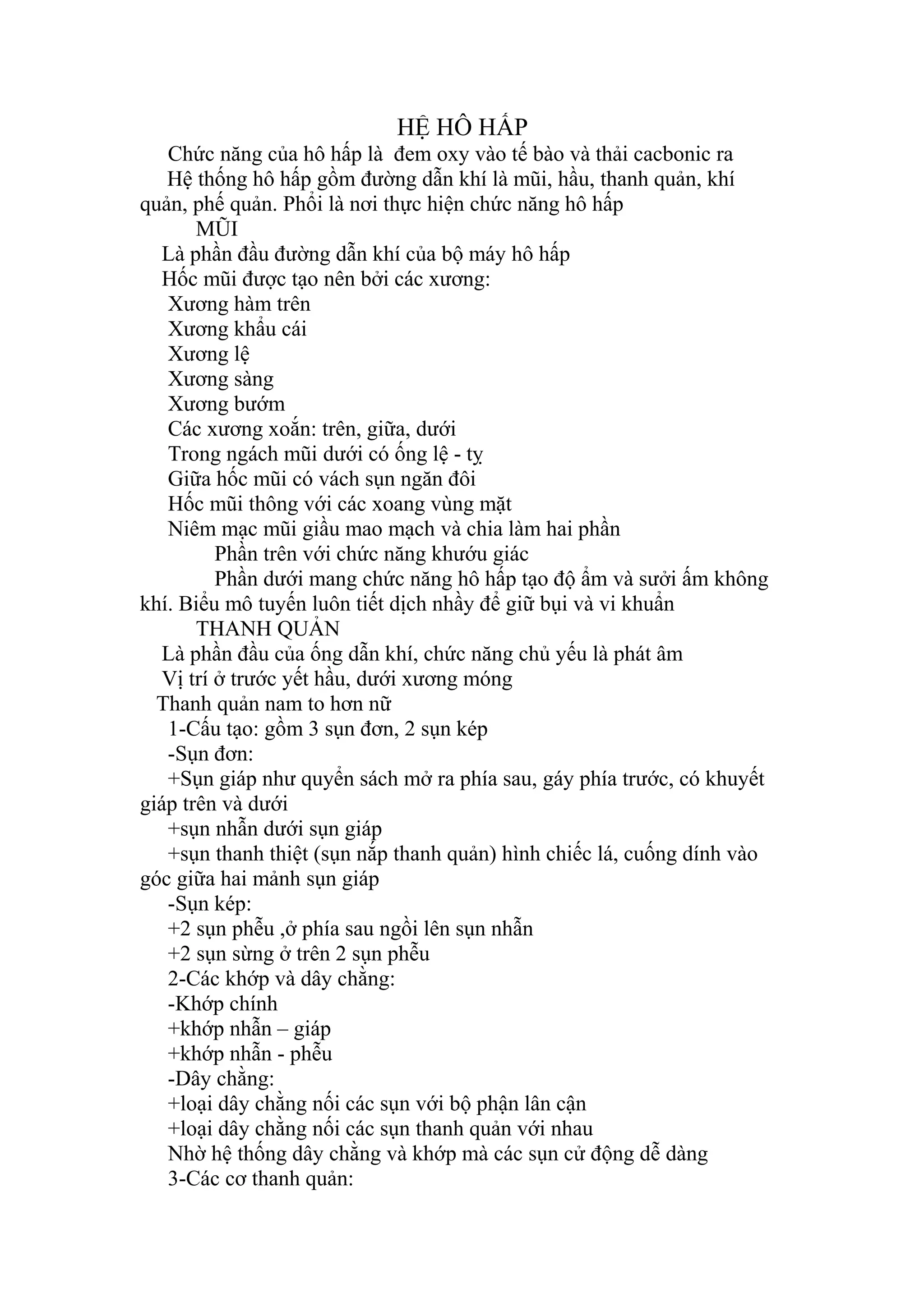 Hệ hô hấp | PDF