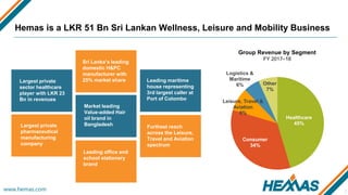 Hemas Holdings PLC Investor Presentation Q4 2017/18 | PDF