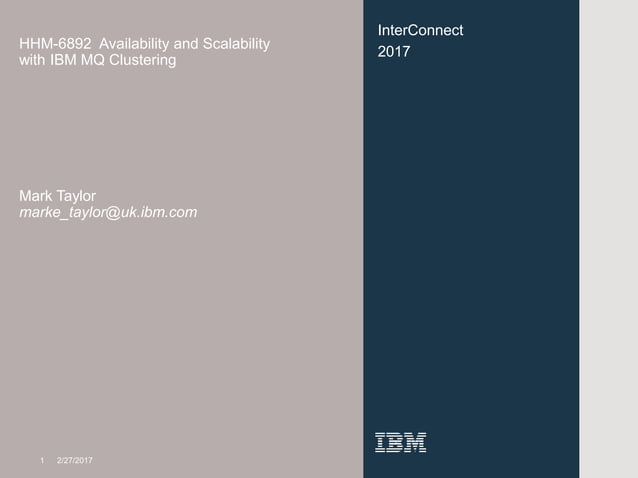 IBM MQ Clustering (2017 version) | PDF | Cloud Computing | Internet