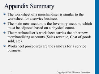Worksheet for a Merchandising Business.ppt