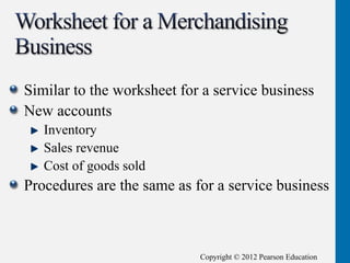 Worksheet for a Merchandising Business.ppt