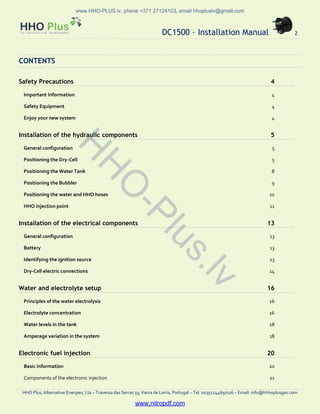 Hydroghen generator installation manual | PDF