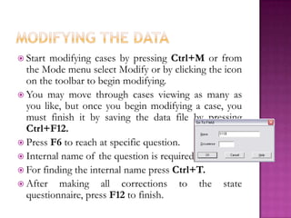 Data Entry in CSpro | PPTX