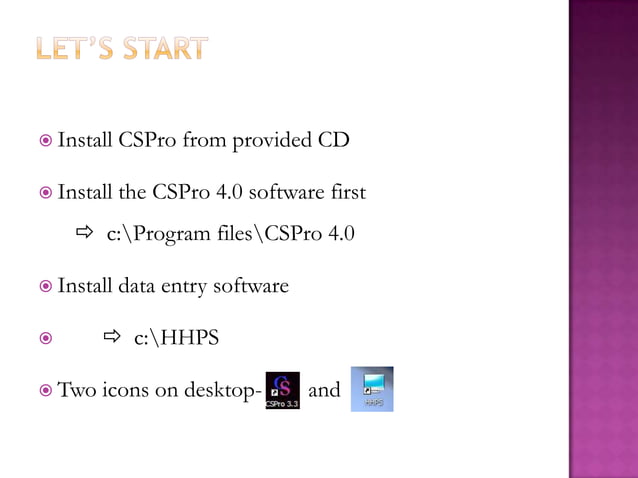 Data Entry in CSpro | PPTX